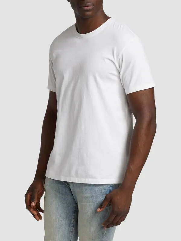 FRAME Logo Cotton T-shirt - Blanc