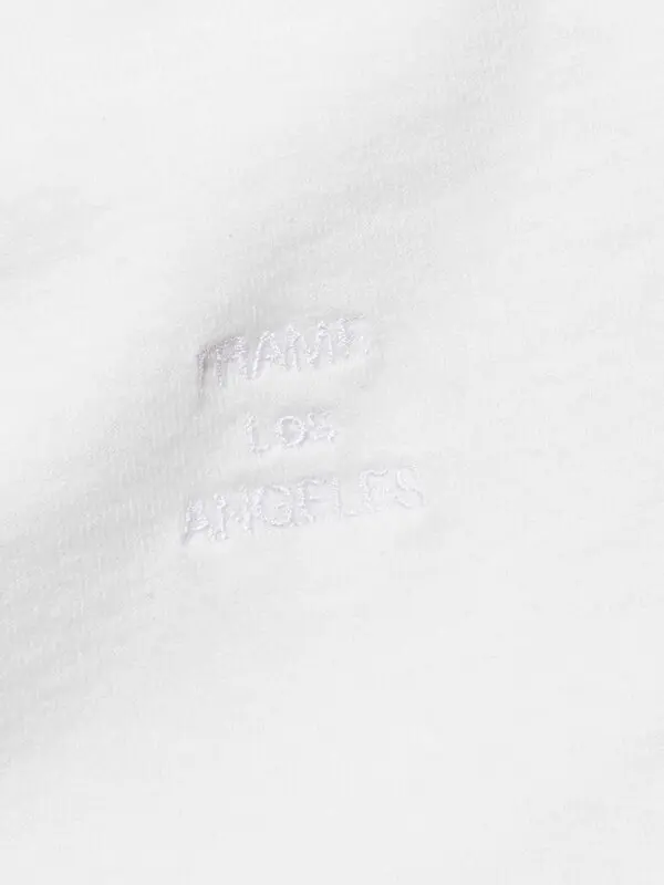 FRAME Logo Cotton T-shirt - Blanc