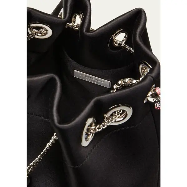 JIMMY CHOO Bon Bon Satin With Crystal Handle