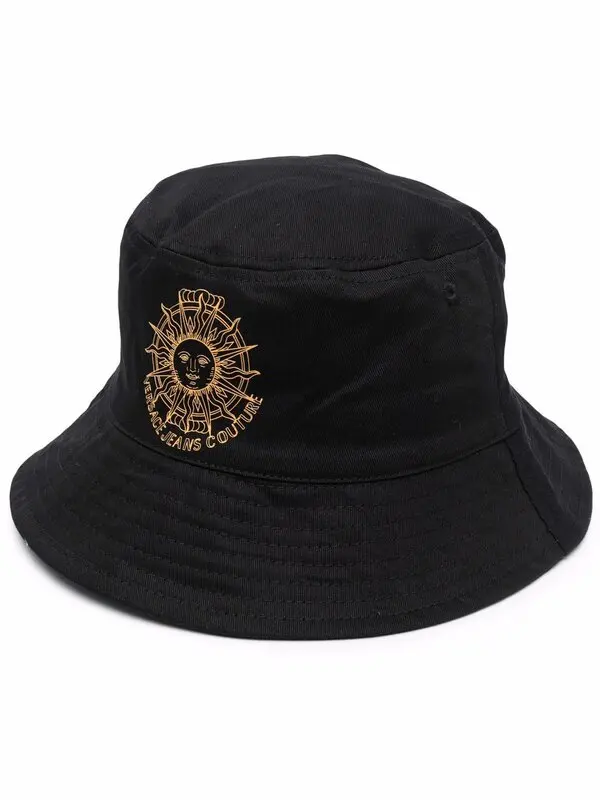 Versace Garland Sun Bucket Hat - Black