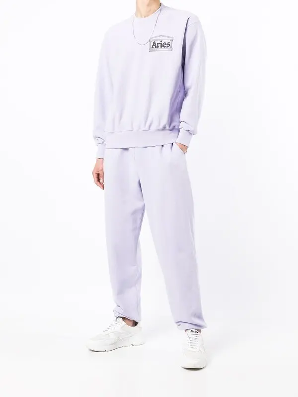 Aries Temple Logo-print Track Pants - Purple