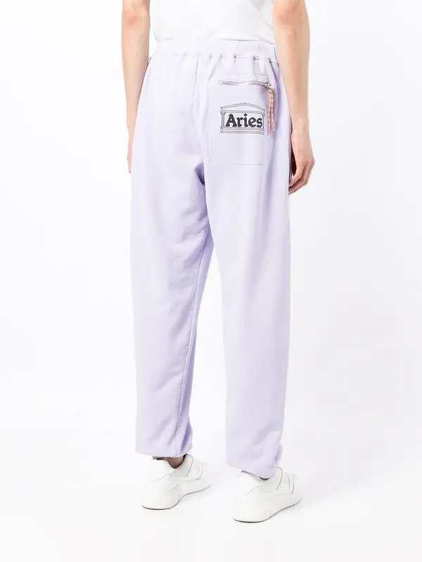 Aries Temple Logo-print Track Pants - Purple