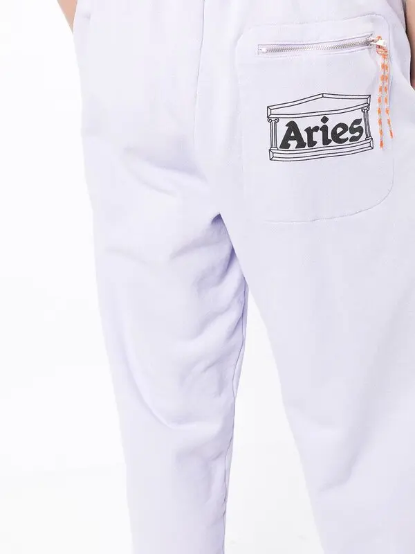 Aries Temple Logo-print Track Pants - Purple