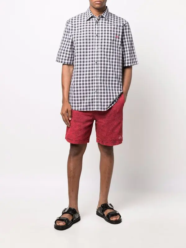 DIESEL® Gingham-print Short-sleeve Shirt