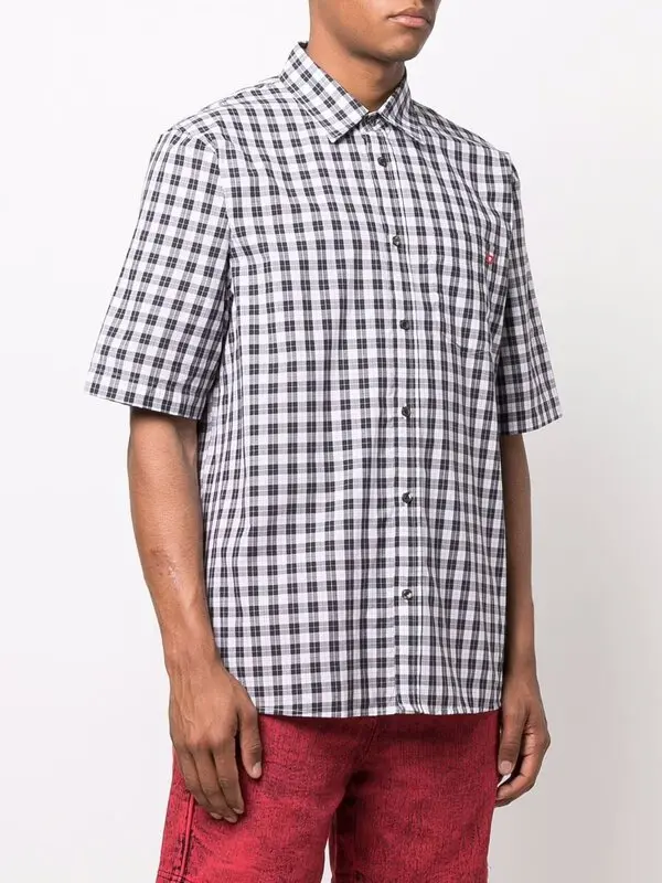 DIESEL® Gingham-print Short-sleeve Shirt