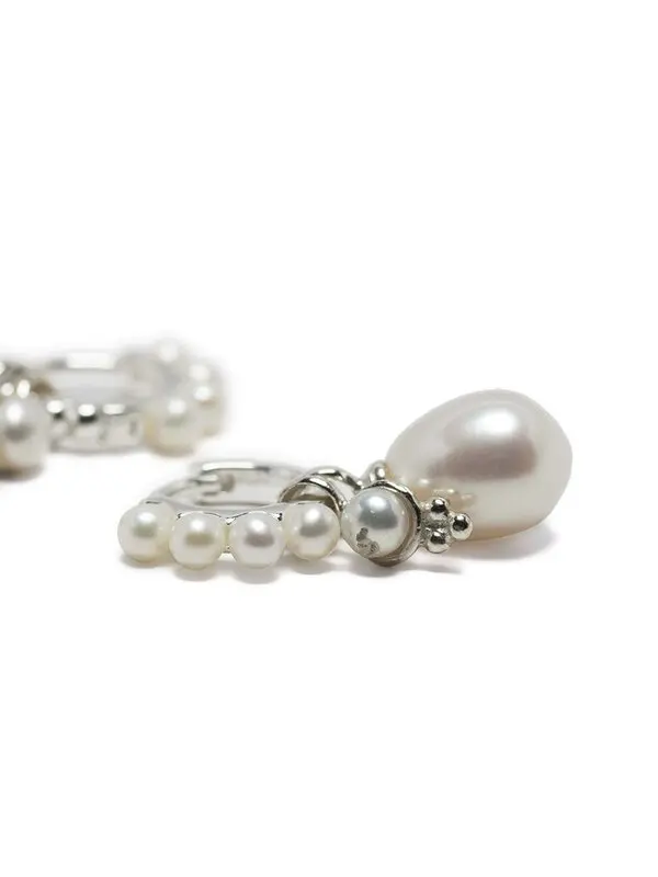 DOWER & HALL Timeless Pearl Hoop Earrings