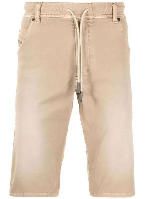 DIESEL® Drawstring-waist Denim Shorts - Neutrals