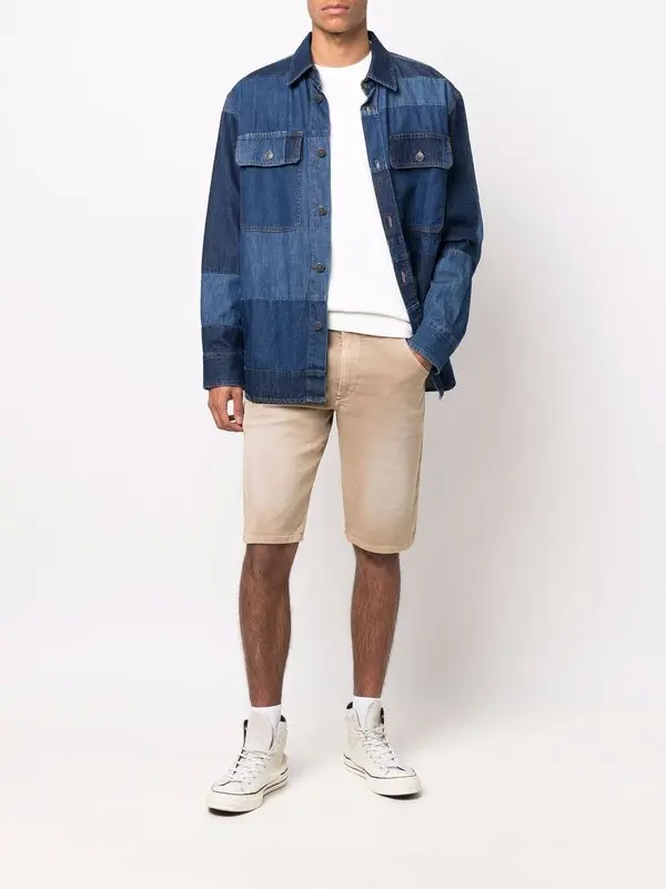 DIESEL® Drawstring-waist Denim Shorts - Neutrals