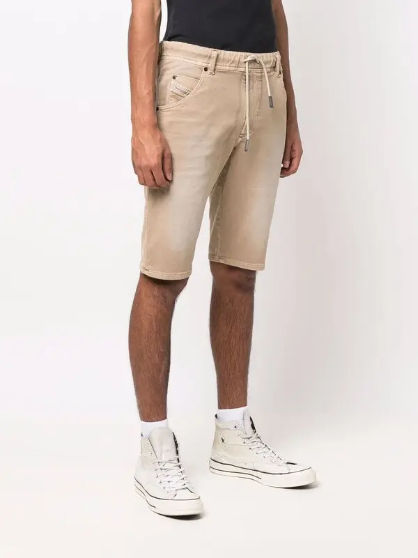 DIESEL® Drawstring-waist Denim Shorts - Neutrals