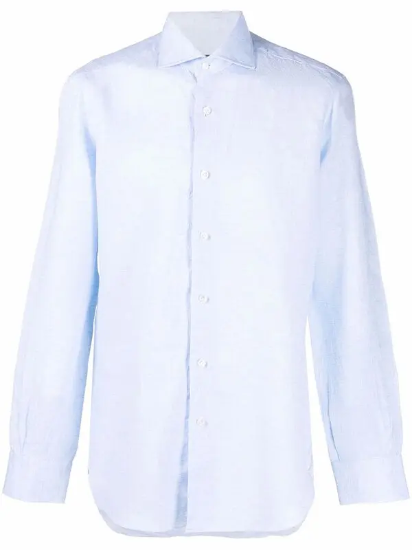 BARBA NAPOLI Plain Button-down Shirt