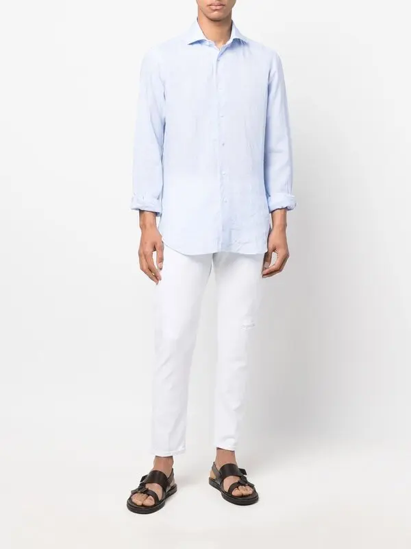BARBA NAPOLI Plain Button-down Shirt