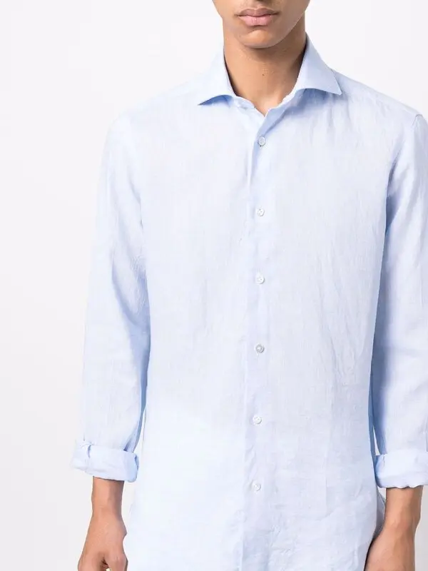 BARBA NAPOLI Plain Button-down Shirt