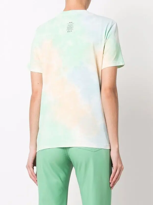MSGM Slogan-print Cotton T-shirt - Green