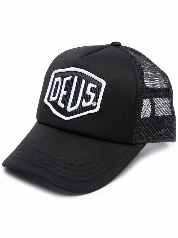 Deus Ex Machina Logo-patch Trucker Cap - Black