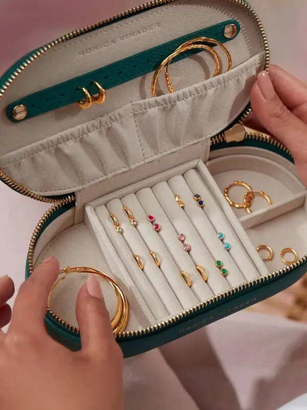 Monica Vinader Oval Leather Jewellery Box