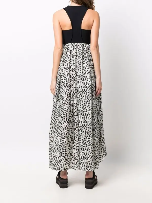 Stella McCartney Floral Print Cut-out Maxi Dress - Black