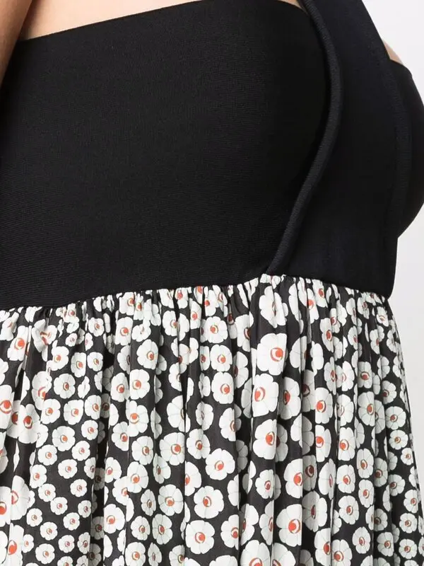 Stella McCartney Floral Print Cut-out Maxi Dress - Black