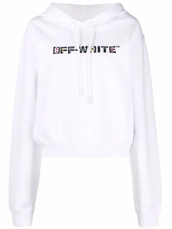 Off-White Rhinestone-embellished Logo Hoodie