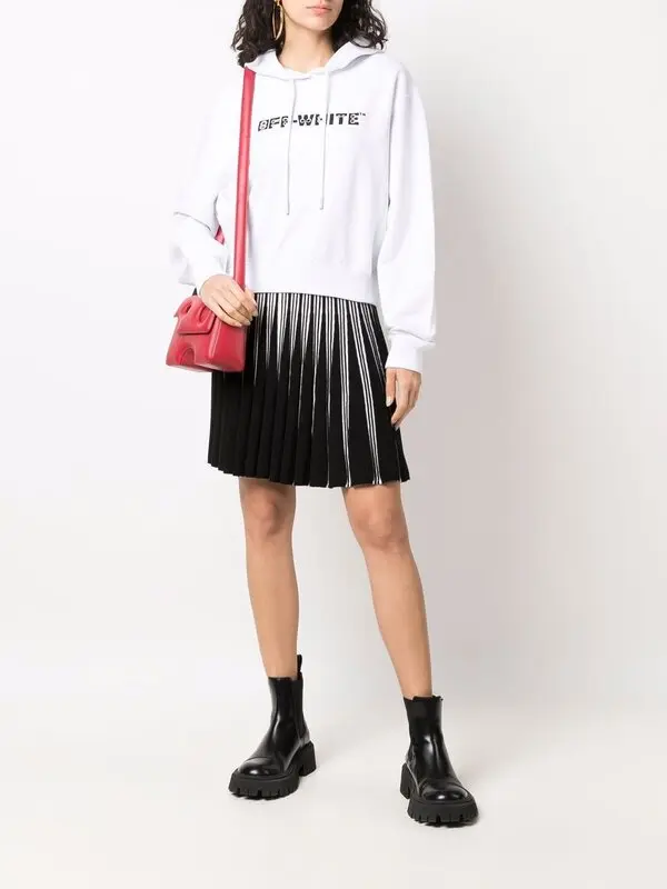 Off-White Rhinestone-embellished Logo Hoodie