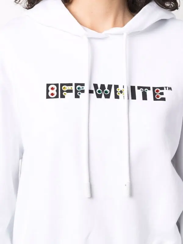 Off-White Rhinestone-embellished Logo Hoodie