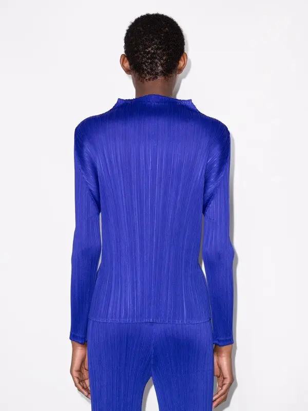 Issey Miyake Monthly Colors January Plissé-effect Top - Blue