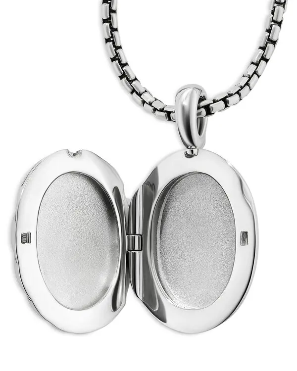 David Yurman Sculptured Oval Locket Amulet Pendant