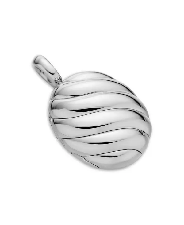 David Yurman Sculptured Oval Locket Amulet Pendant