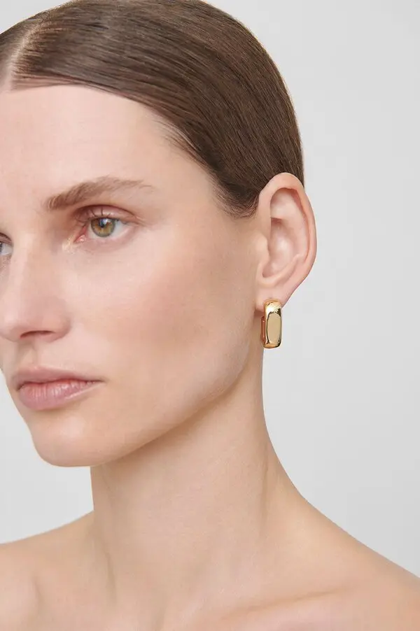 ANINE BING Chunky Hoop Earrings In -plated Brass