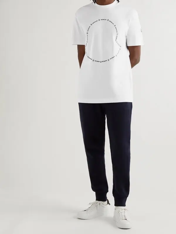 Moncler Logo-appliquéd Printed Cotton-jersey T-shirt