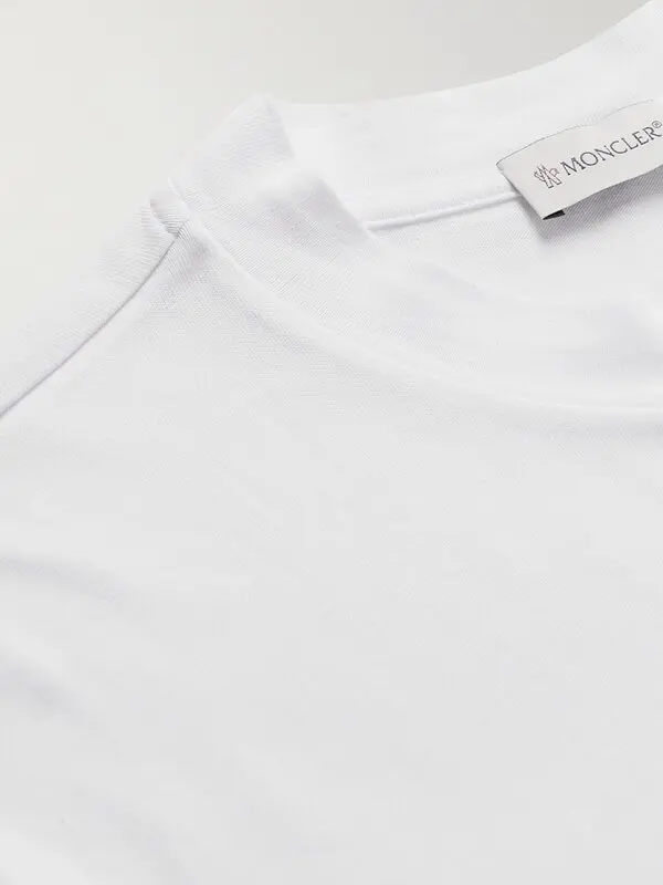 Moncler Logo-appliquéd Printed Cotton-jersey T-shirt