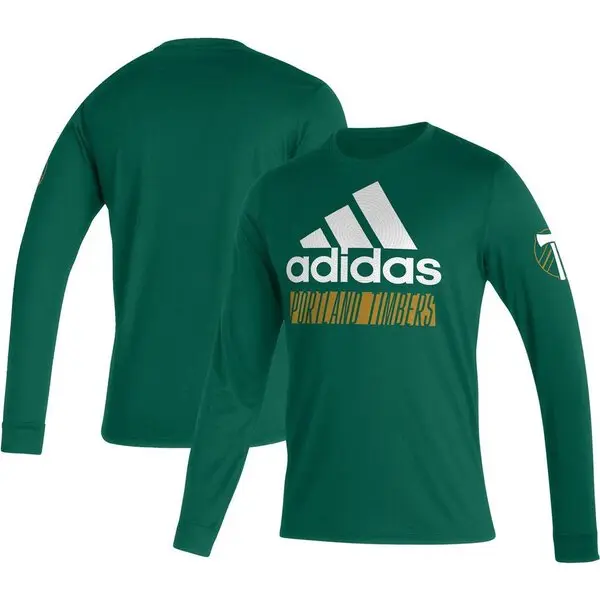 Adidas Portland Timbers Vintage Aeroready Long Sleeve T-shirt - Green