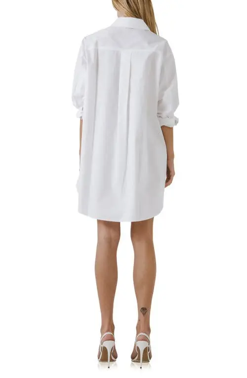 English Factory Classic Collared Shirtdress - White