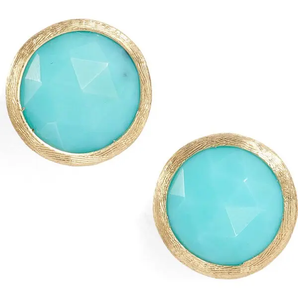 Marco Bicego Jaipur Semiprecious Stone Stud Earrings - Yellow Gold