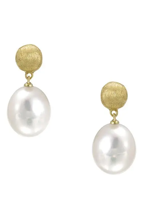 Marco Bicego Africa 18k & Pearl Drop Earrings - Gold