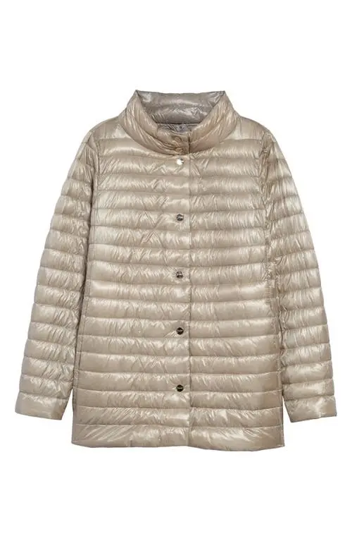 Herno Reversible Ultralight Down Jacket - 1994/ Champagne/ Lt. Grey