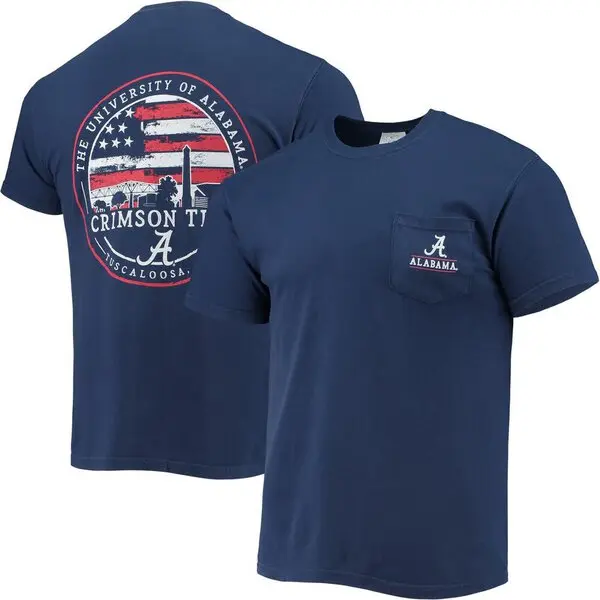 IMAGE ONE Alabama Crimson Tide Campus Americana T-shirt - Navy