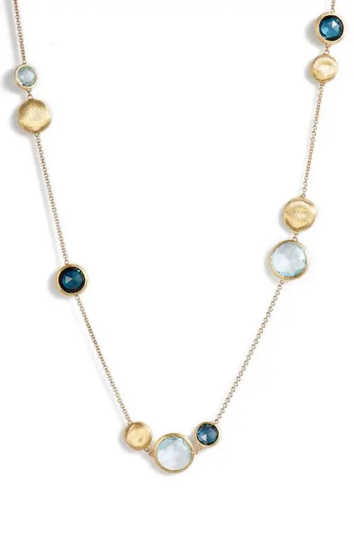 Marco Bicego Jaipur London Blue Topaz Necklace - Yellow Gold