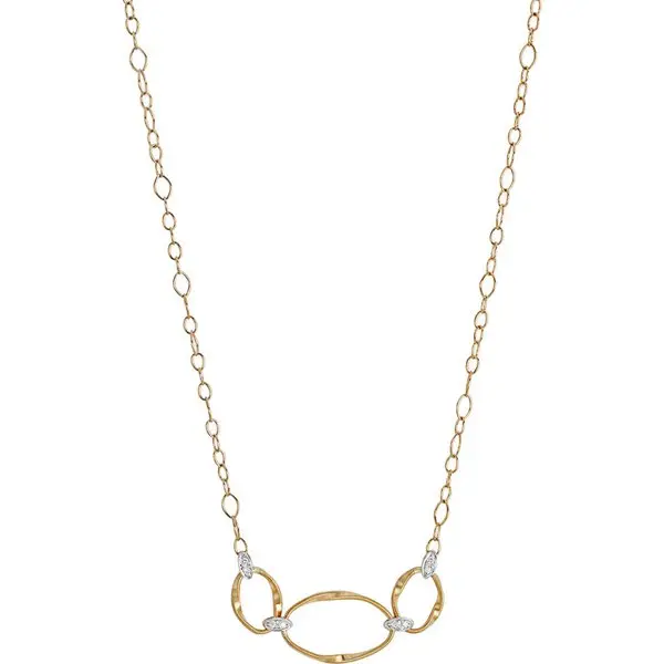 Marco Bicego Marrakech Onde Diamond Collar Necklace - White Gold/yellow God