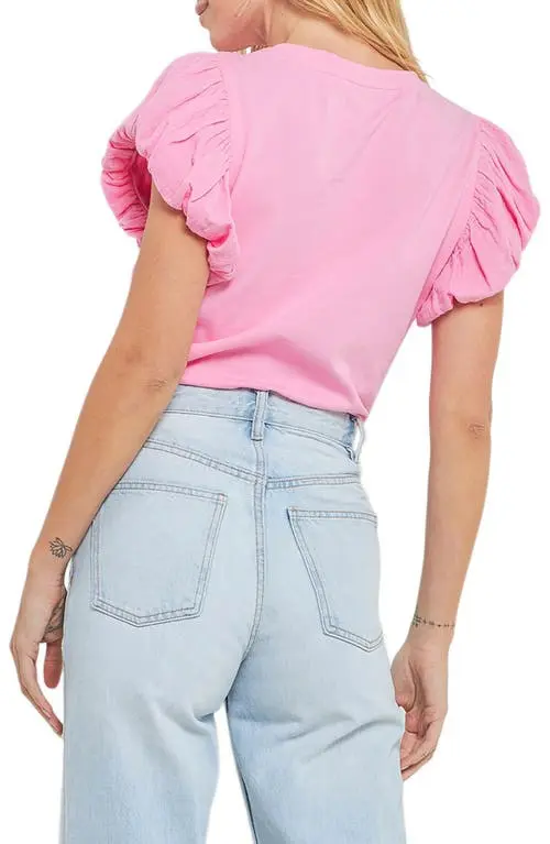 English Factory Puff Sleeve Crewneck Shirt - Pink