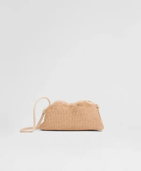 MANSUR GAVRIEL Mini Cloud Clutch - Natural Raffia/avorio