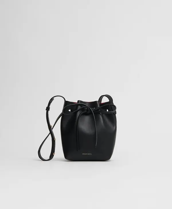 MANSUR GAVRIEL Mini Mini Bucket Bag - Black/flamma