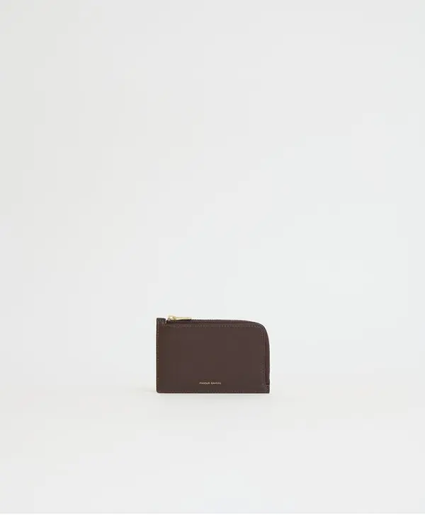 MANSUR GAVRIEL Zip Card Holder - Chocolate