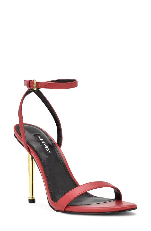 Nine West Reina Ankle Strap Sandal - Medium Red