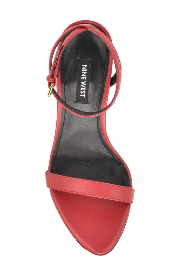 Nine West Reina Ankle Strap Sandal - Medium Red
