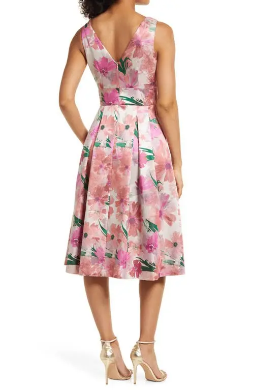 Eliza J Floral Fit & Flare Dress