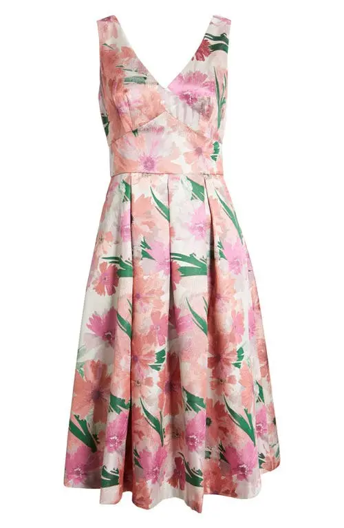 Eliza J Floral Fit & Flare Dress In Pnk - 40% Off | Editorialist