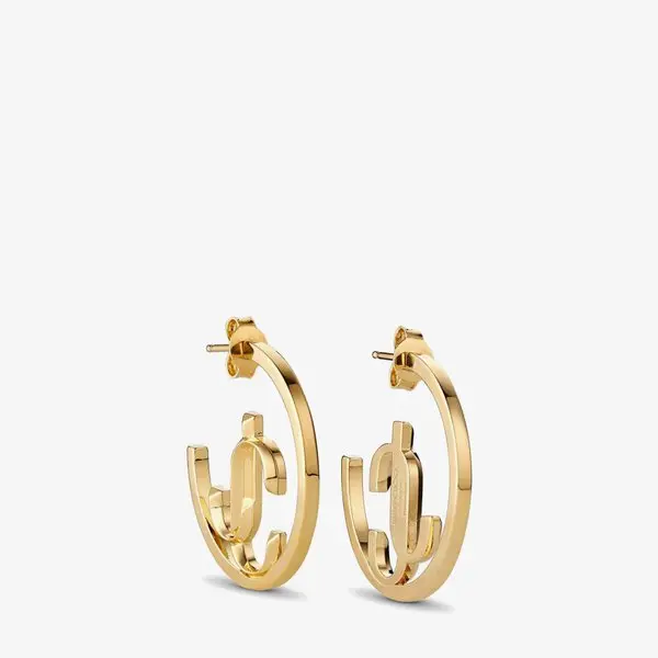 JIMMY CHOO Jc Monogram Hoop Earrings - Silver