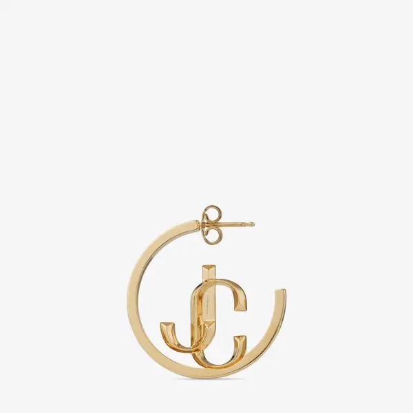 JIMMY CHOO Jc Monogram Hoop Earrings - Silver