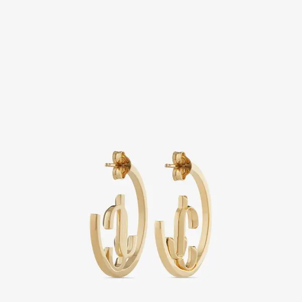 JIMMY CHOO Jc Monogram Hoop Earrings - Silver