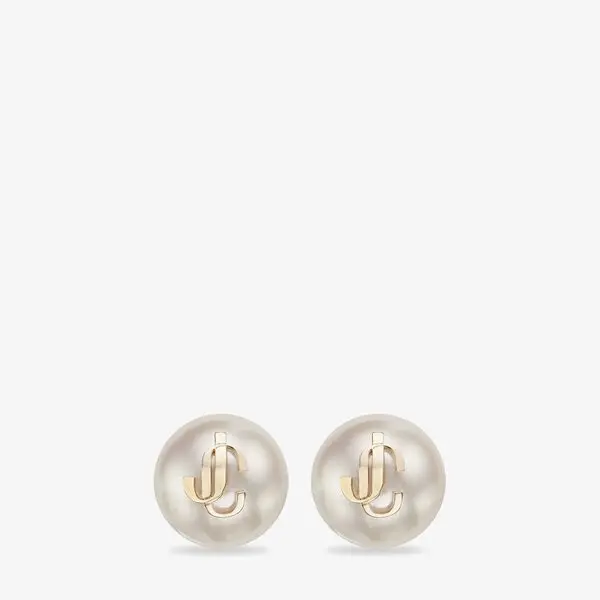JIMMY CHOO Jc Pearl Stud Earrings - Gold/white